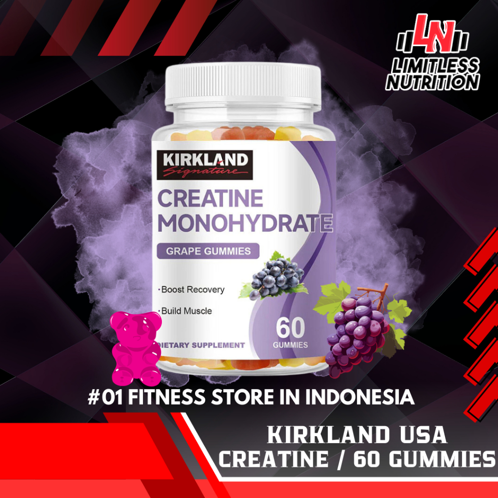 Jual KIRKLAND USA Creatine Monohydrate 5G Creatine Gummies - 60 Gummies ...