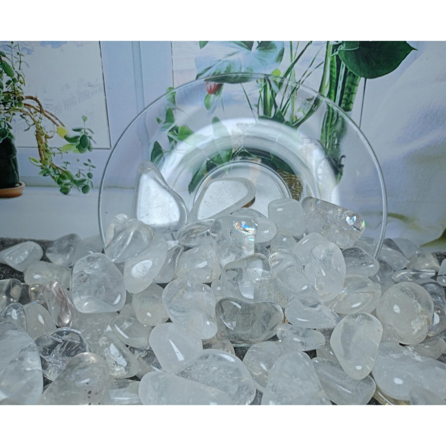 Jual Batu Natural Clear Quartz Chip Tumble 2-3 cm paket 100 Grams ...