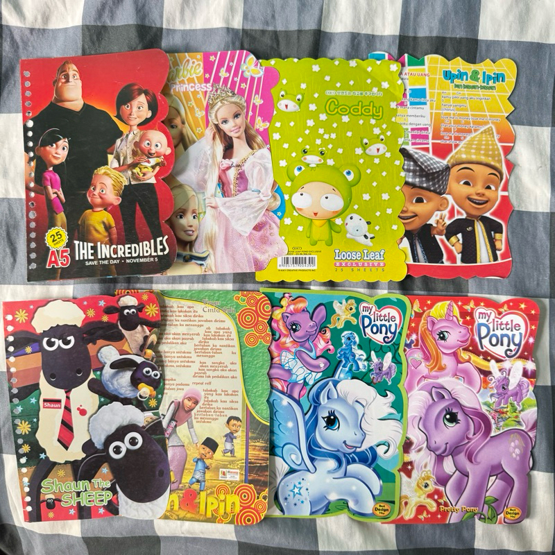 Jual [ thrift isi binder ] bundle 8pcs kertas loose leaf sampul campur ...