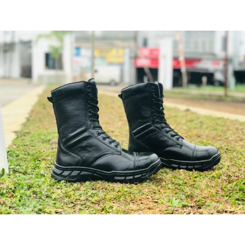 Jual Sepatu PDL Safety Kulit Asli Hitam Original Sepatu Kerja Dinas ...