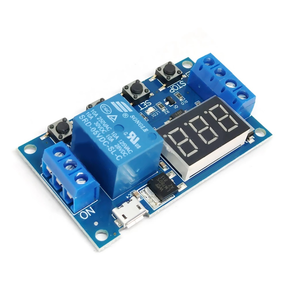 Jual Relay Timer Delay Modul Display 4Tombol Digital DC Time Module ...