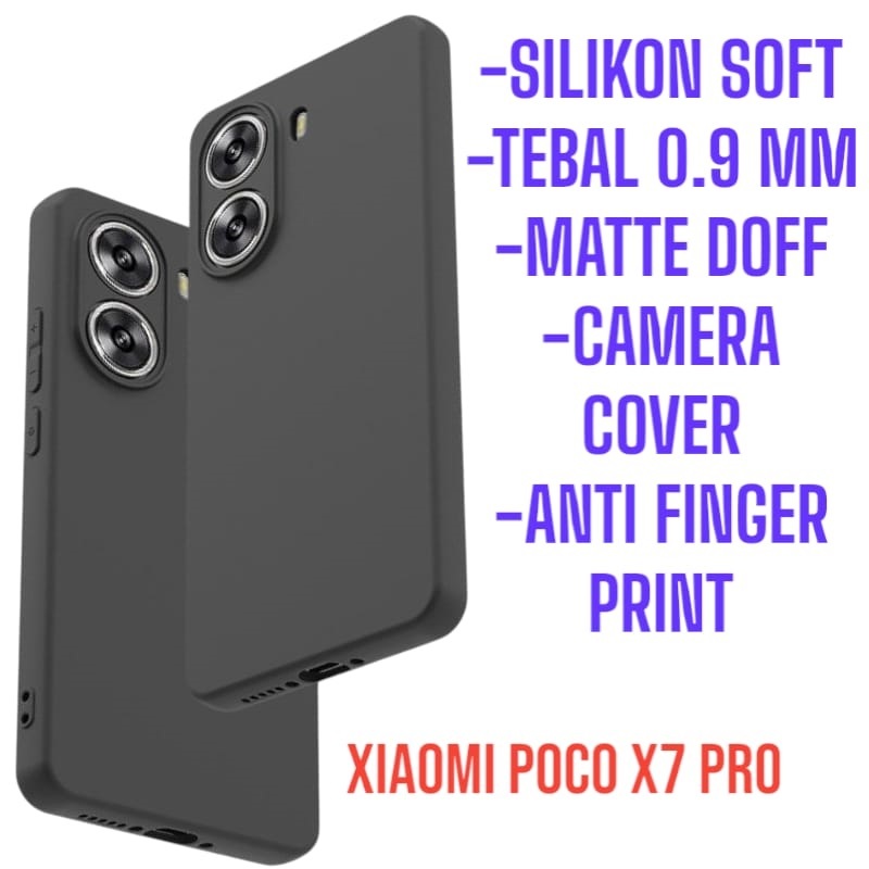 Jual FERZIA - SOFT CASE HP XIAOMI POCO X7 PRO / M7 PRO SILIKON HITAM ...