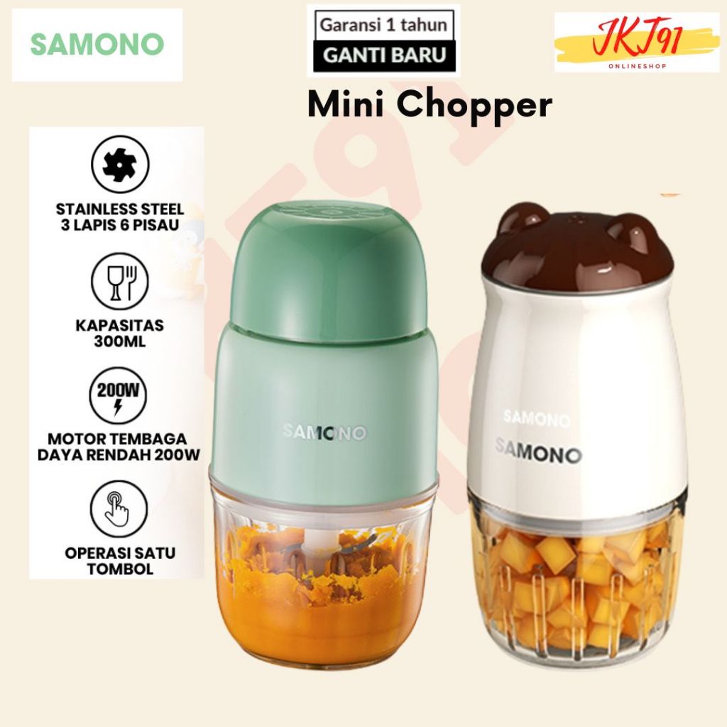 Jual Food Processor Food Chopper Mpasi Mini SAMONO 300ml Mesin ...
