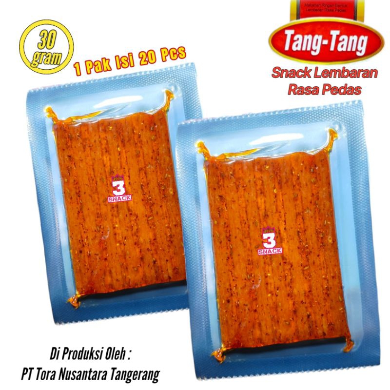 Jual Tang-Tang Snack Lembaran Rasa Pedas Halal 1 Pak Isi 20 Pcs ...
