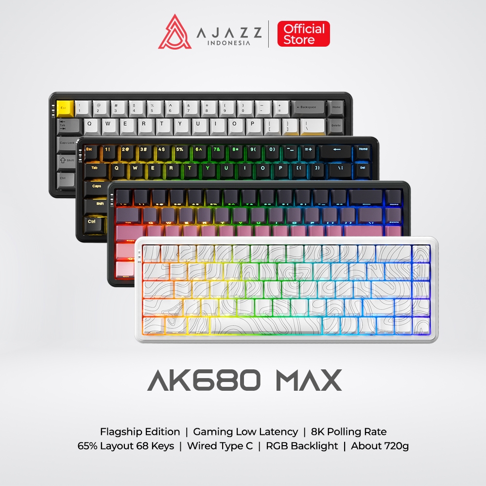 Jual Ajazz AK680 MAX HE Wired Magnetic Switch Rapid Trigger Tap SOCD 65% Mechanical Keyboard up ...