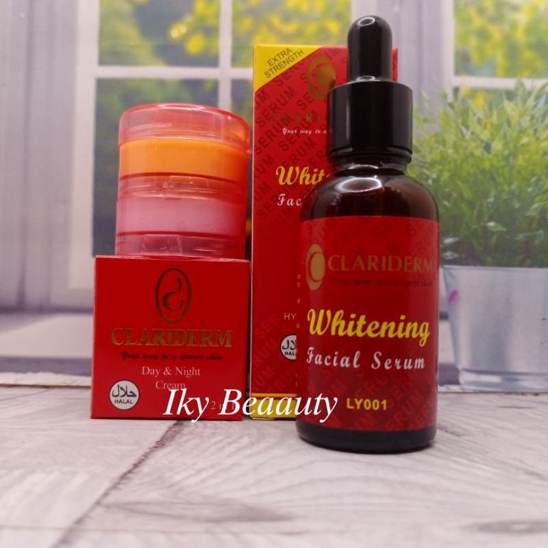 Jual Paket CLARIDERM 3in1 ( Krim Siang ,Krim Malam , Serum ) | Shopee ...
