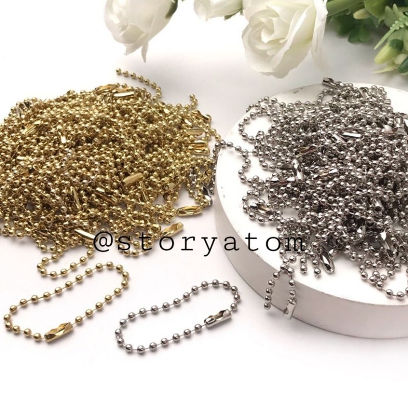 Jual PERBIJI - RANTAI MERICA SILVER GOLD 10CM & 12 CM | Shopee Indonesia