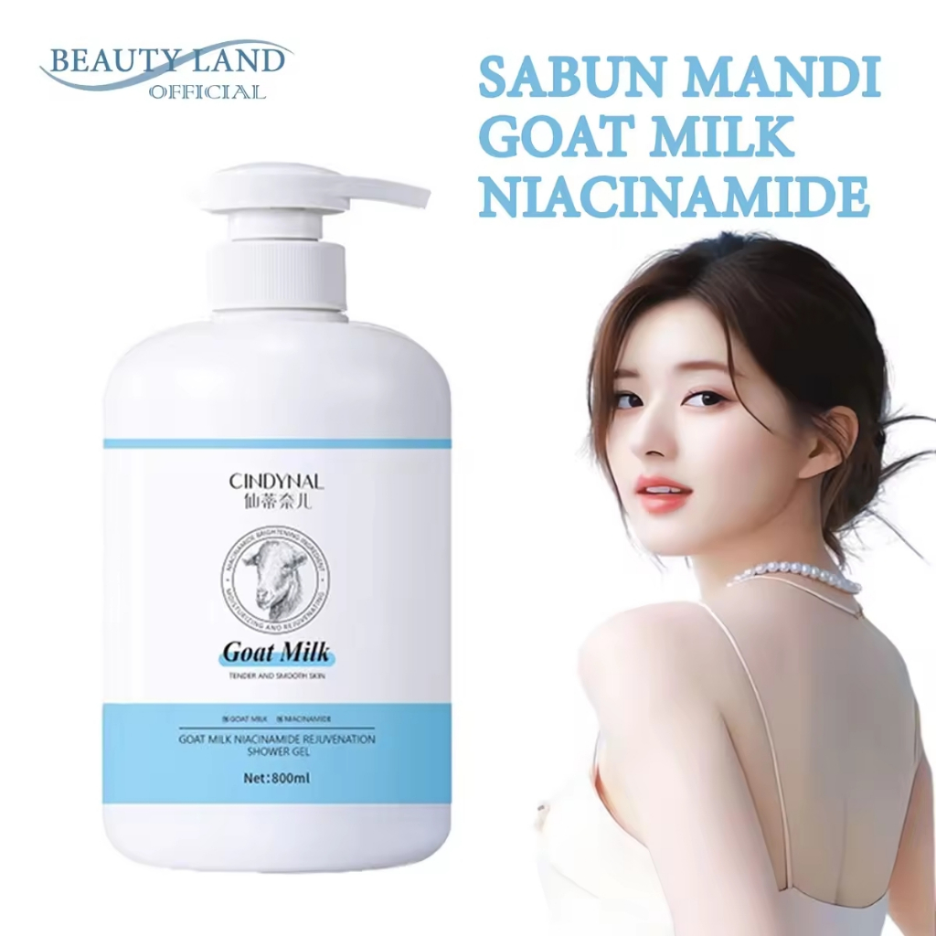Jual [800ML] BPOM CINDYNAL Goat Milk Body Wash Niacinamide Moisturizing ...