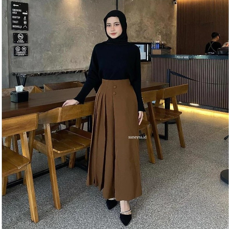 Jual Cellie Kulot Pleats - Celana Kulot Rok Wanita - Celana Bawahan ...