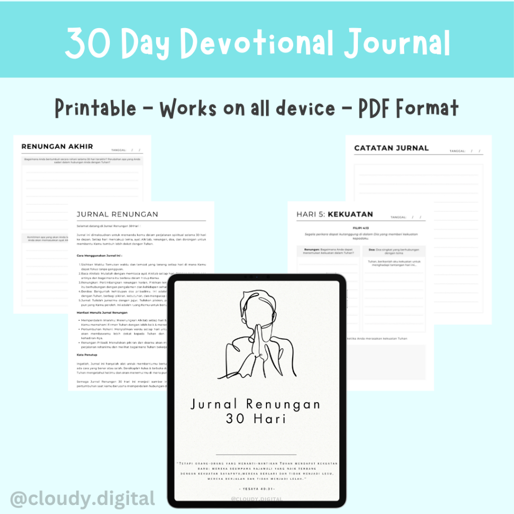 Jual Spritual Jurnal Rohani selama 30 Hari --- 30 Day Devotional ...
