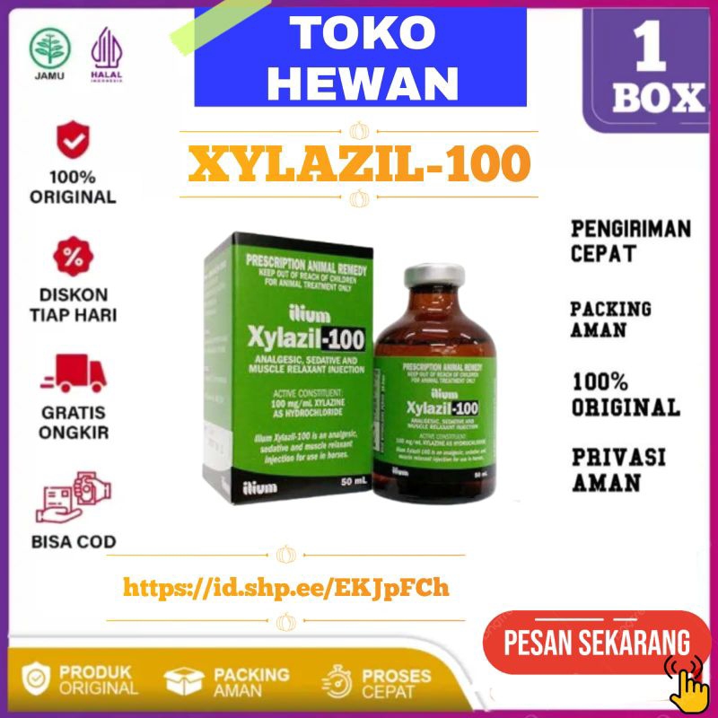 Jual XYLAZIL-100 ILIUM ASLI ORIGINAL UNTUK HEWAN TERNAK | Shopee Indonesia