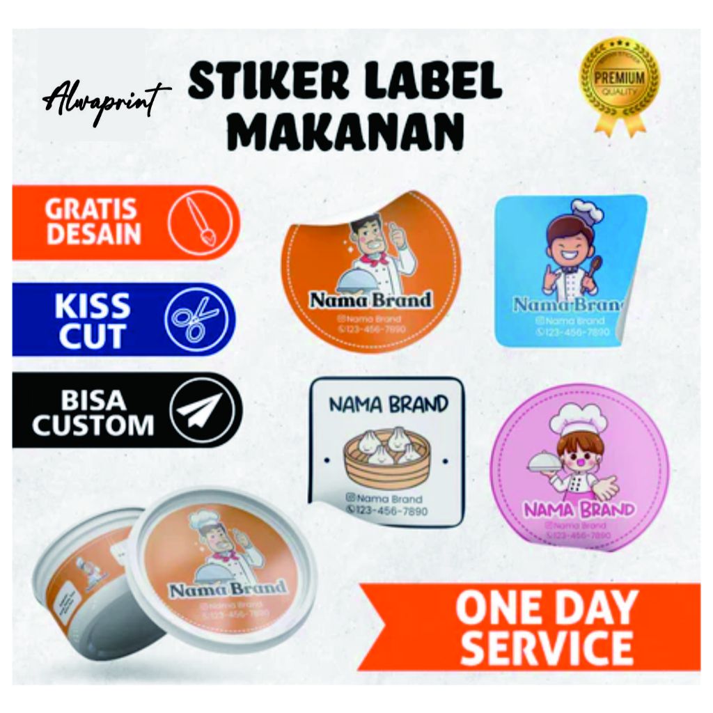 Jual STIKER LABEL / STIKER KEMASAN / STIKER KUE / STICKER MAKANAN ...