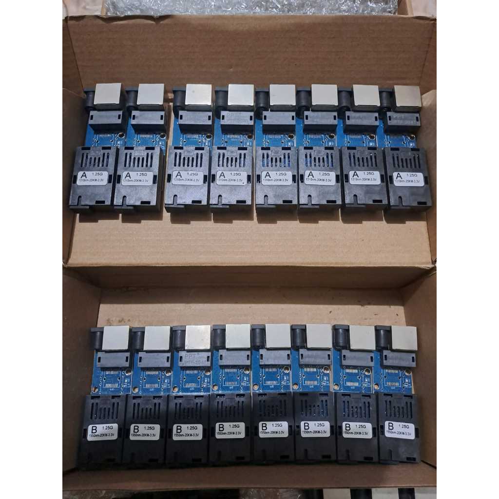 Jual Mini HTB 1 Pasang A & B FIBER OPTIC HTB 3100 GS-03 GIGABITE SIDE A ...