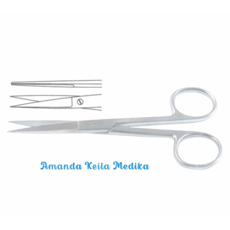 Jual Gunting Tajam-Tajam Lurus 14cm / Operasi Scissor Sharp/Sharp Str ...
