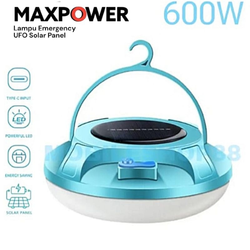 Jual Lampu Emergency ufo Gantung Camping Lamp Solar Panel Maxpower 600W / 400W / 300W Lampu ...