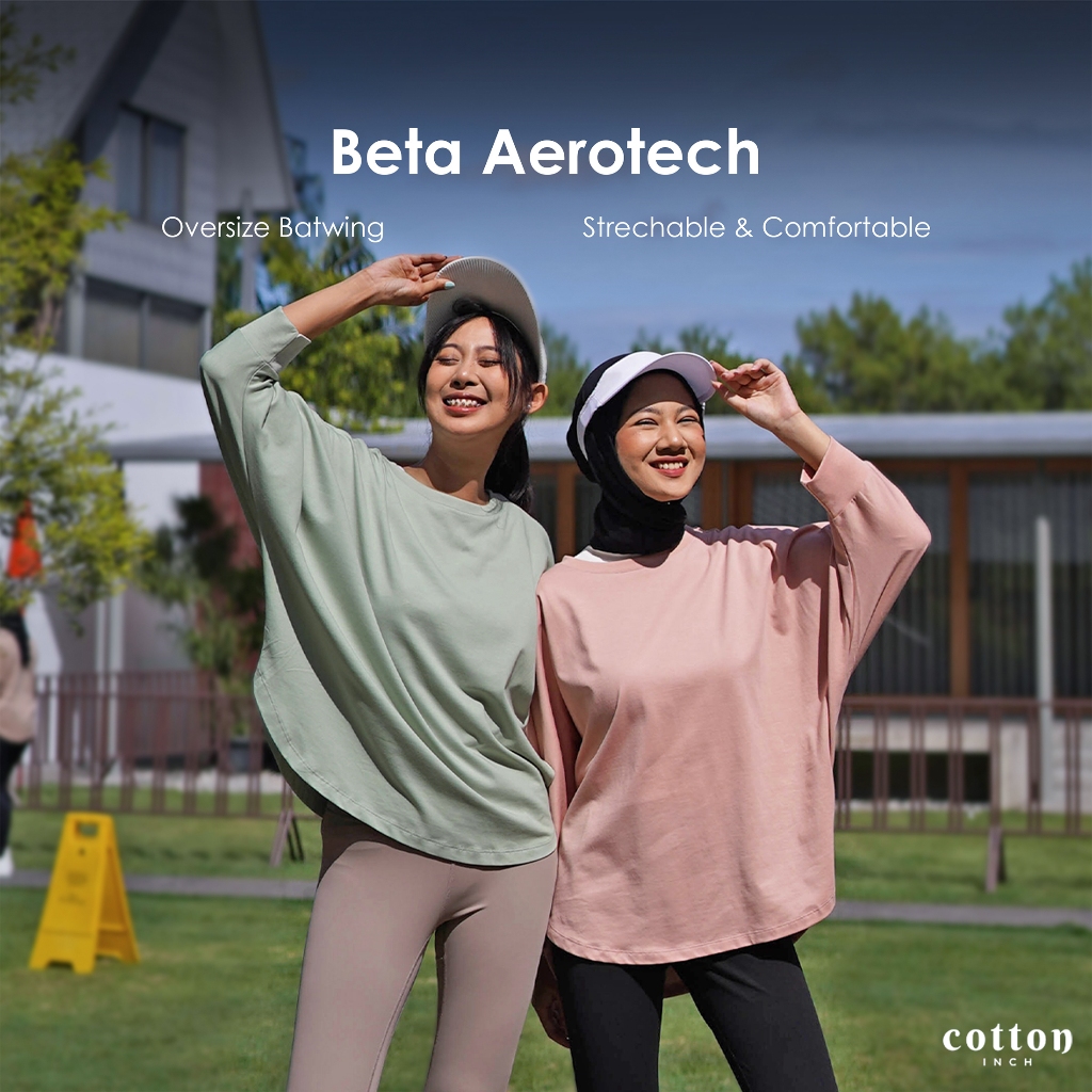Jual Cotton Inch | Beta AEROTECH™ Oversized T- shirt Premium Cotton ...