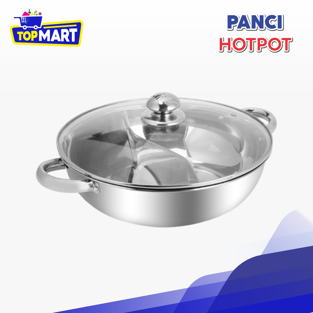 Jual TOPMART - Panci Hotpot Sekat / Suki Shabu Stainless Pot 30CM ...