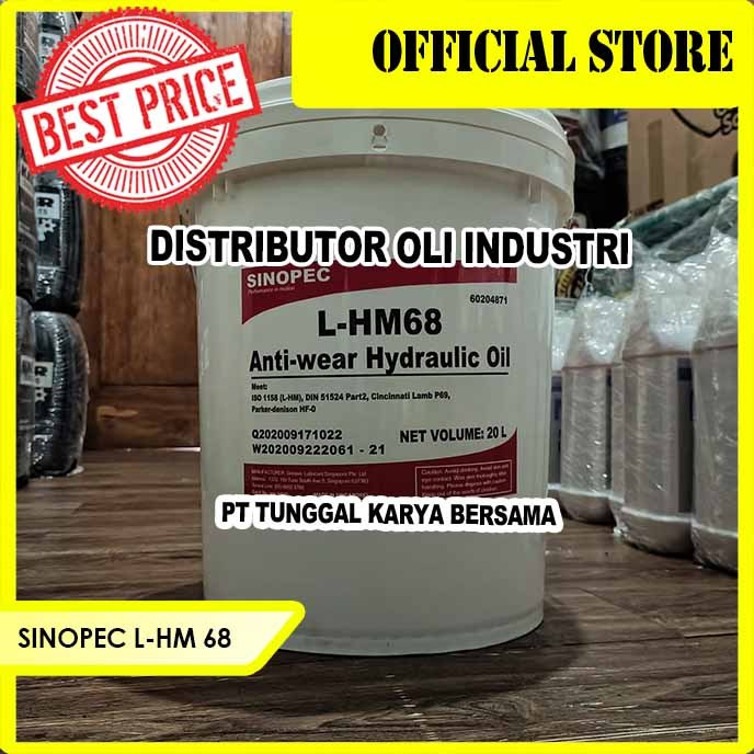 Jual L-HM 68 Ashless Anti-wear Hydraulic Oil - 20 Liter | Shopee Indonesia