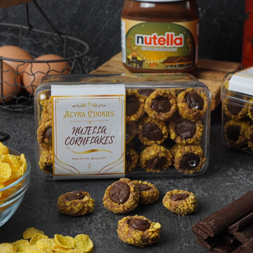 Jual [NEW PRODUK] Kue Kering Nutella Cornflakes Premium Wisman Lumer ...
