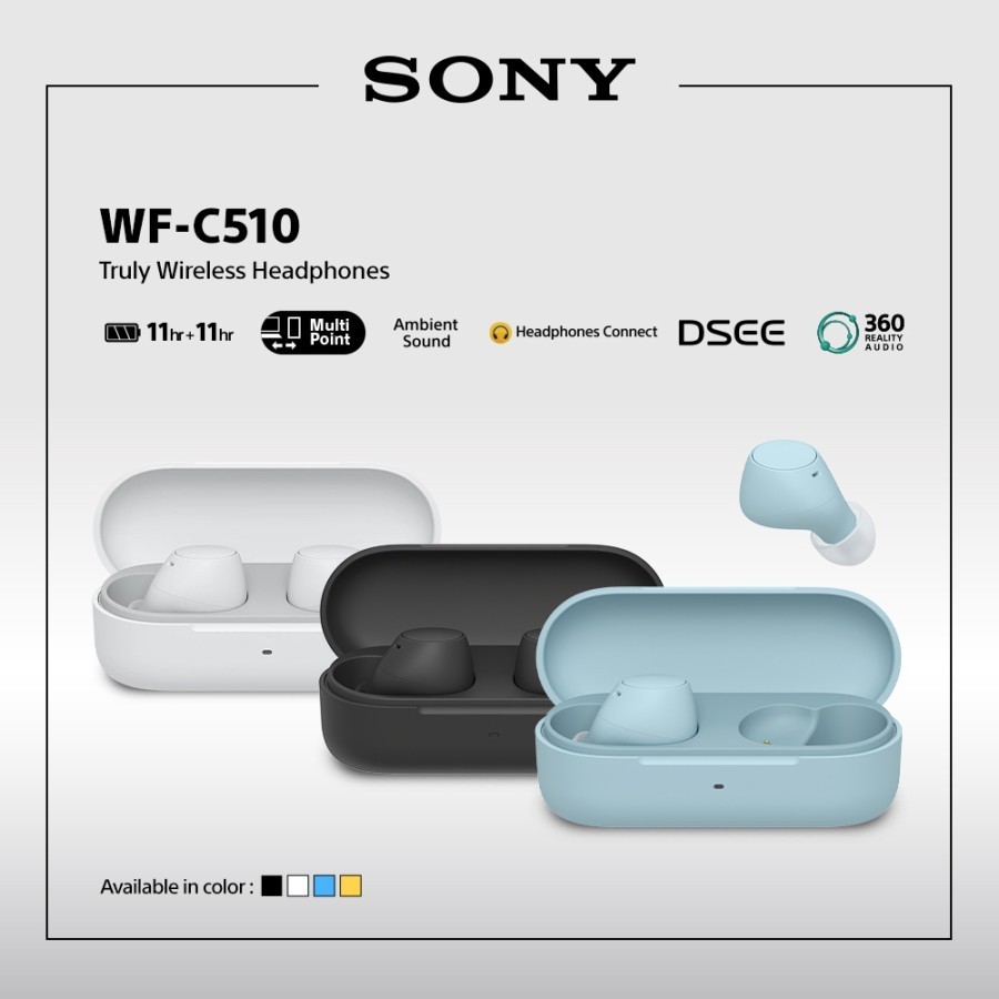 Jual TWS SONY WF-C510 Truly Wireless Earbuds / WFC510 / WF C510 Earbuds Headset Bluetooth ...