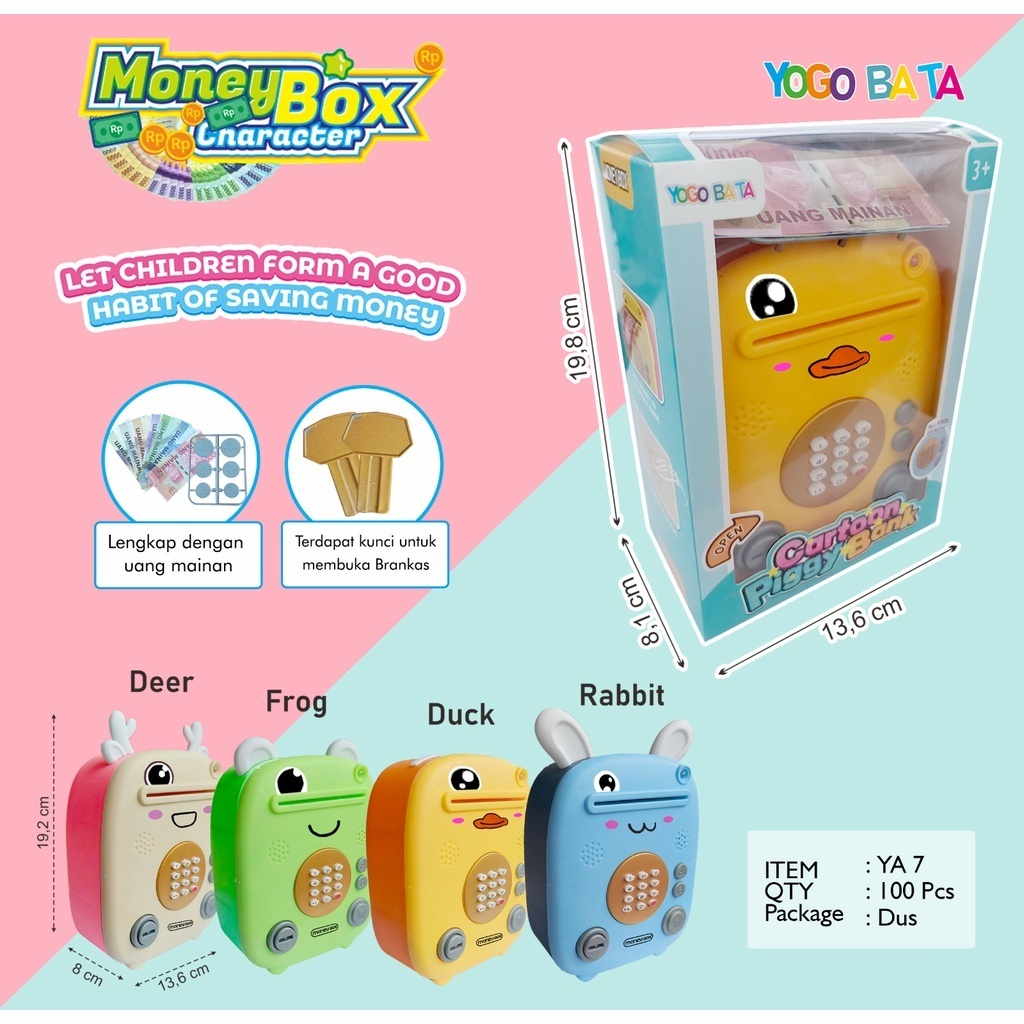 Jual Mainan Anak Edukatif celengan atm musik // Mainan Cartoon piggy ...
