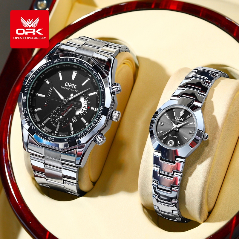 Jual OPK Jam Tangan Couple Anti Air Original Rantai Couple Watch Model ...