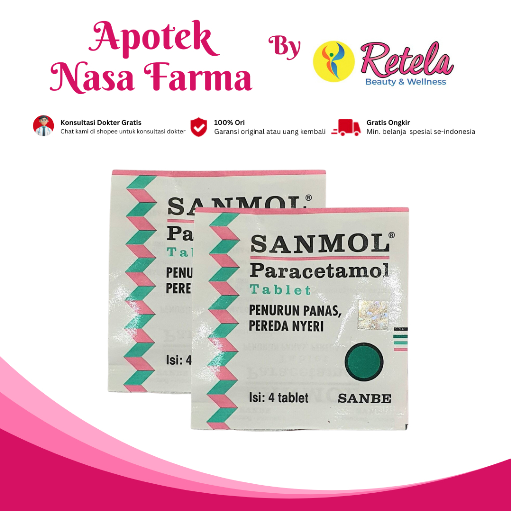 Jual Sanmol 500mg 1 Strip Isi 4 Tablet | Shopee Indonesia