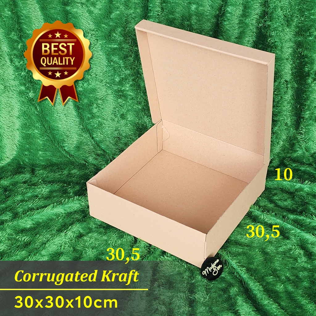 Jual KOTAK KUE - CAKE BOX - DUS BOLU 30x30x10 (ISI : 10 PCS) | Shopee ...