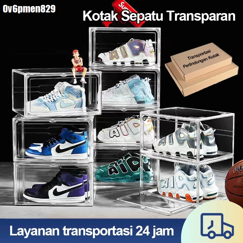 Jual Kotak Sepatu-Akrilik Box Tempat Penyimpanan Sepatu-Paket 1-6 Kotak ...