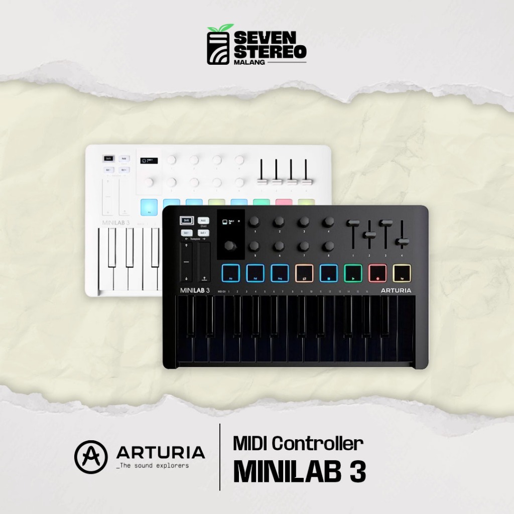 Jual ARTURIA MiniLab 3 Keyboard MIDI Controller with Pad – Portable ...