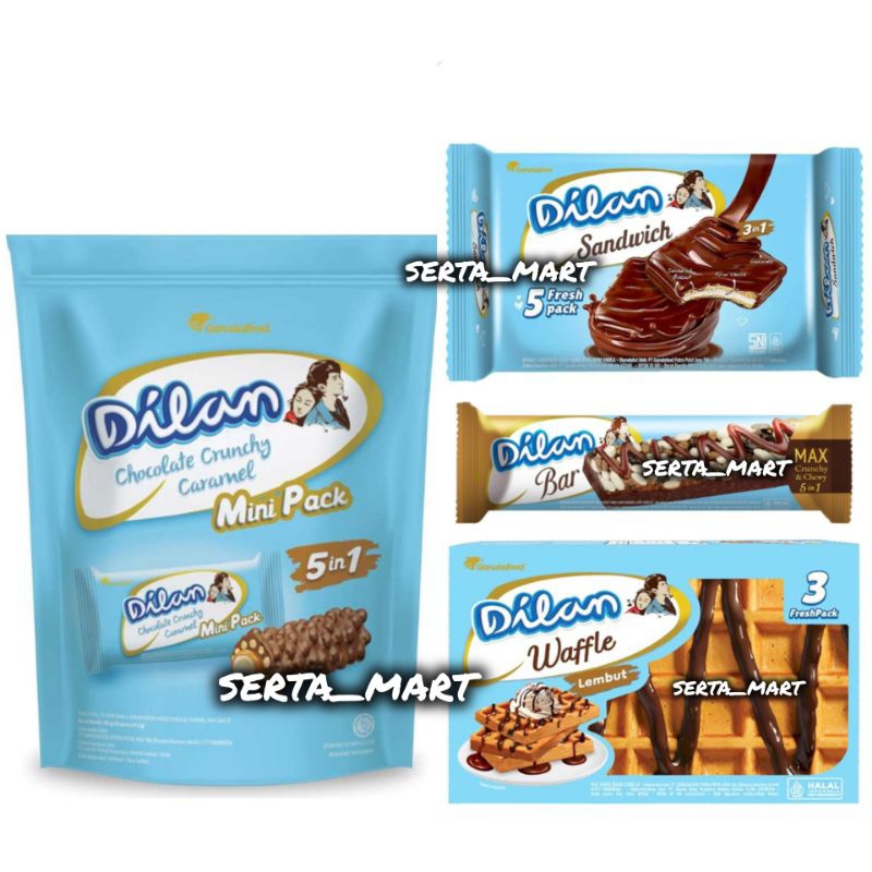 Jual Dilan Chocolate Caramel Mini Pack 95gr / Dilan Waffle / Bar ...
