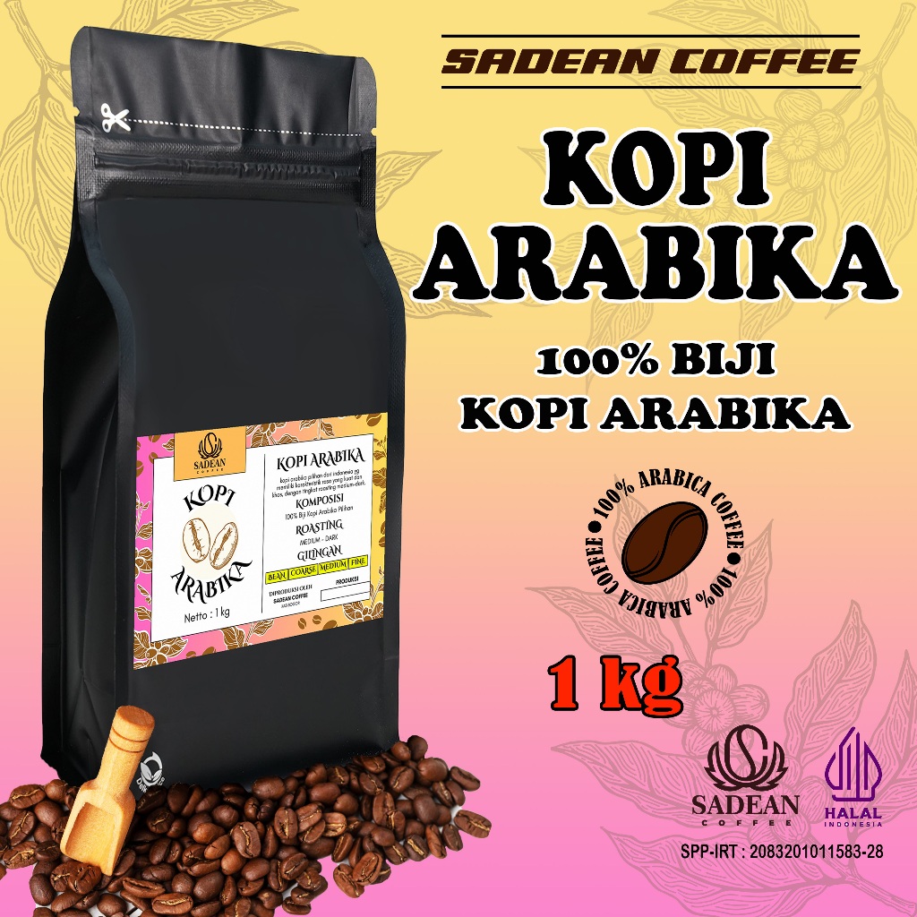 Jual KOPI ARABIKA 1 KG / BIJI KOPI ARABIKA MURNI 1KG 500GR / ARABIKA ...