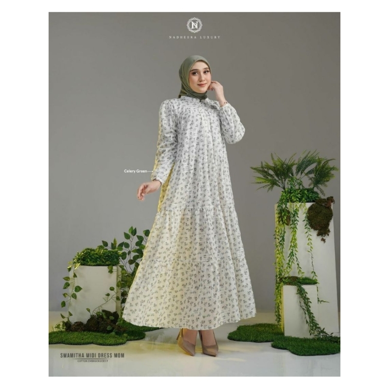 Jual SWAMITHA MIDI DRESS ORI BY NADHEERA LUXURY | Shopee Indonesia
