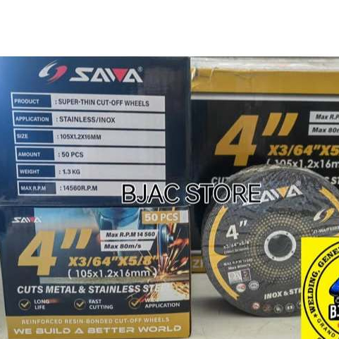 Jual Batu Gerinda potong SAWA - Cutting Wheel 4 Inch x 1,2 mm 50 pcs ...
