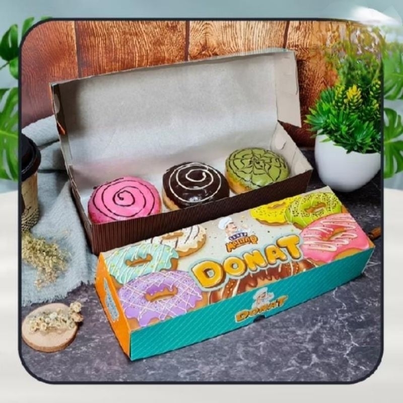 Jual Dus Donat Isi 3 | Shopee Indonesia