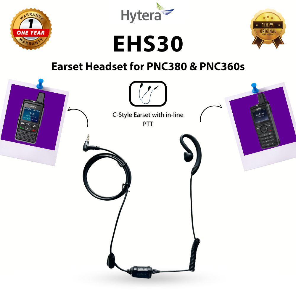 Jual Hytera EHS30 Earset Headset for PNC380 & PNC360s | Shopee Indonesia