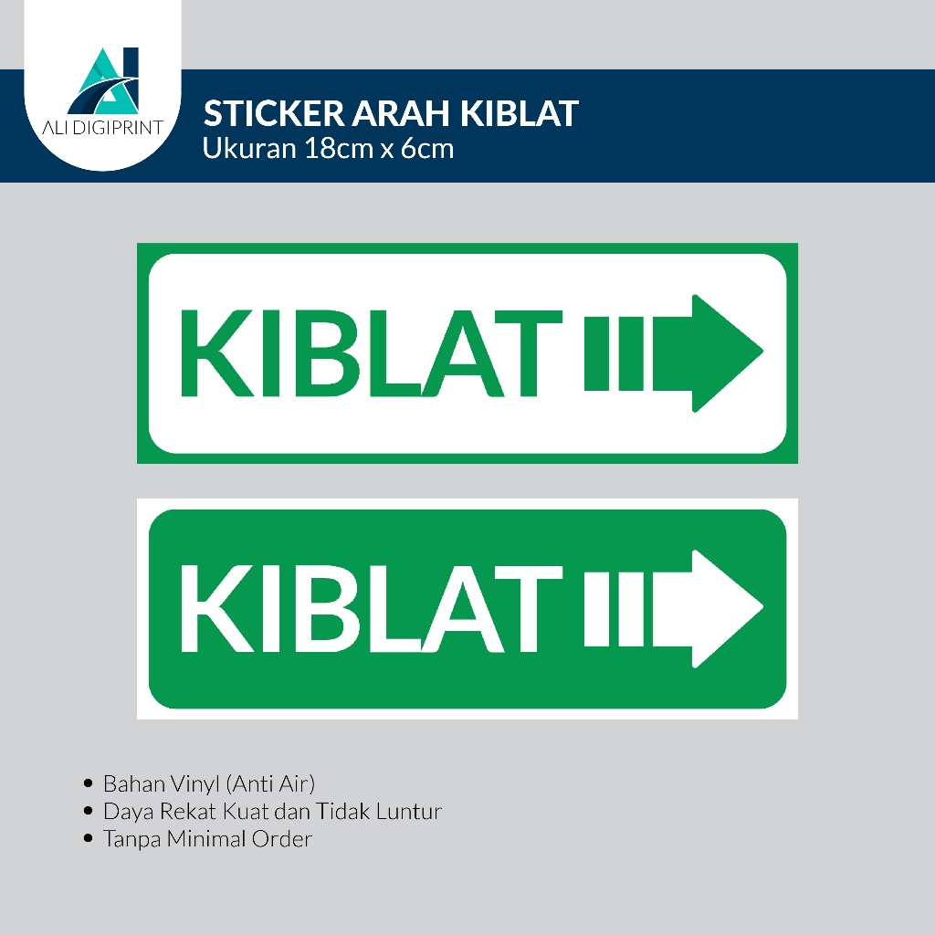 Jual Stiker Kiblat / Stiker Kiblat / Stiker Arah Kiblat / Sticker Arah ...