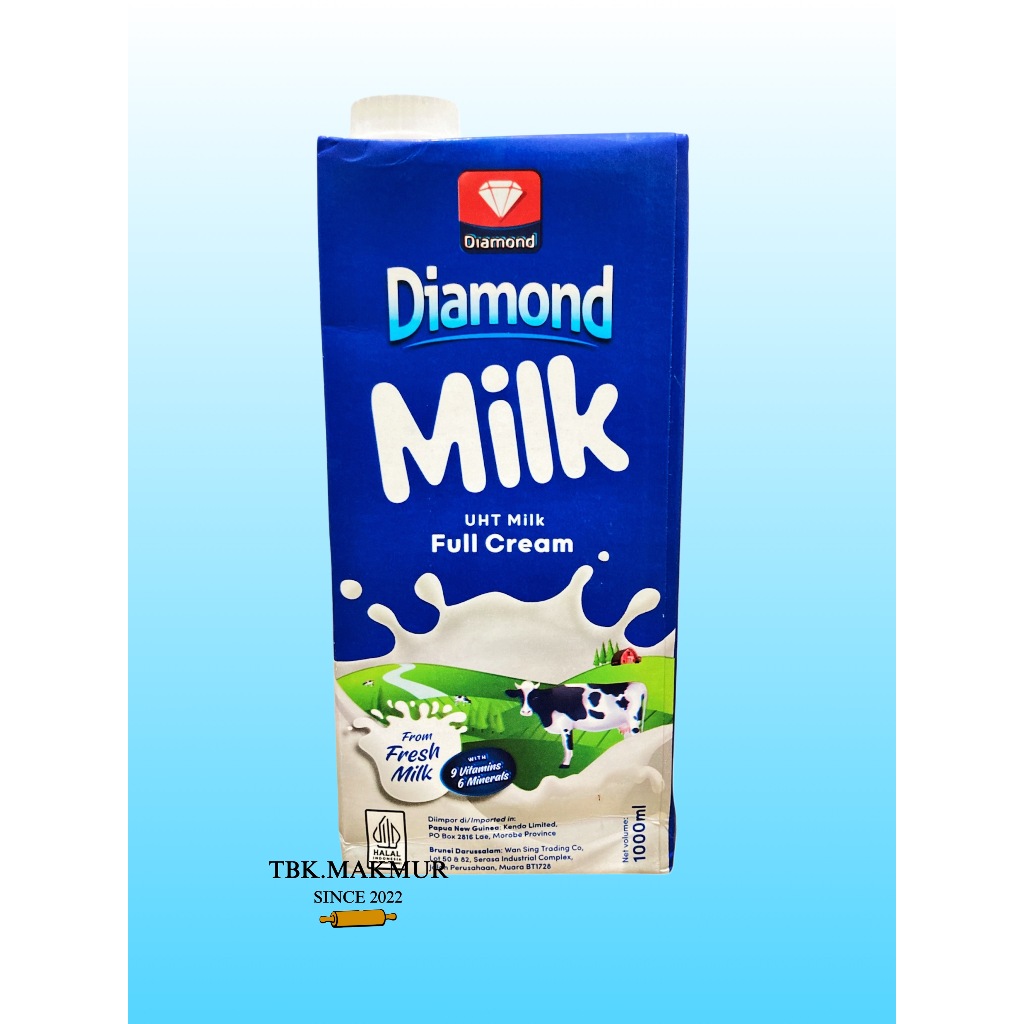 Jual Diamond Susu UHT Full Cream Susu Cair Diamond 1000ml | Shopee ...