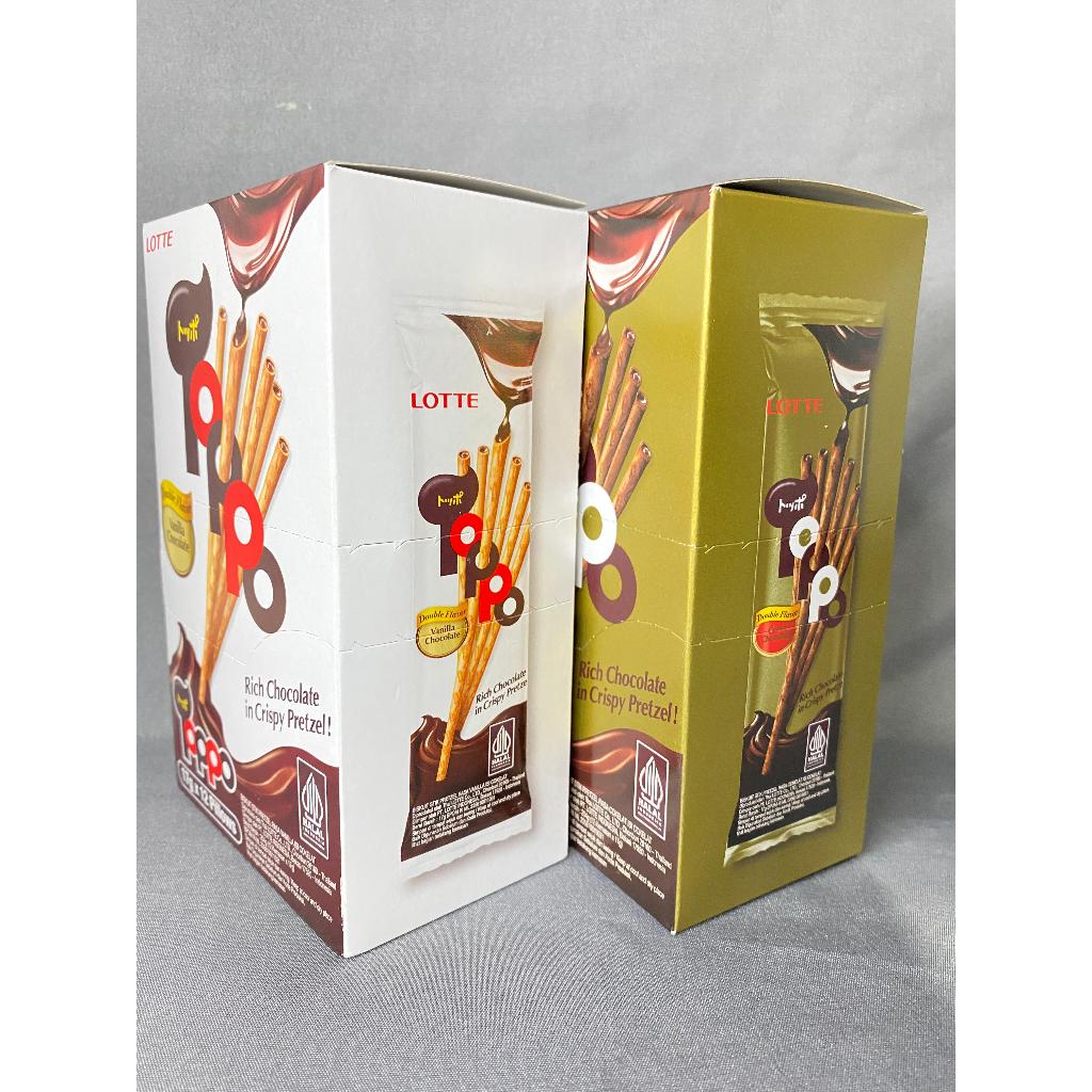 Jual LOTTE TOPPO DOUBLE FLAVOUR RICH CHOCOLATE 12 PCS 1 BOX | Shopee ...