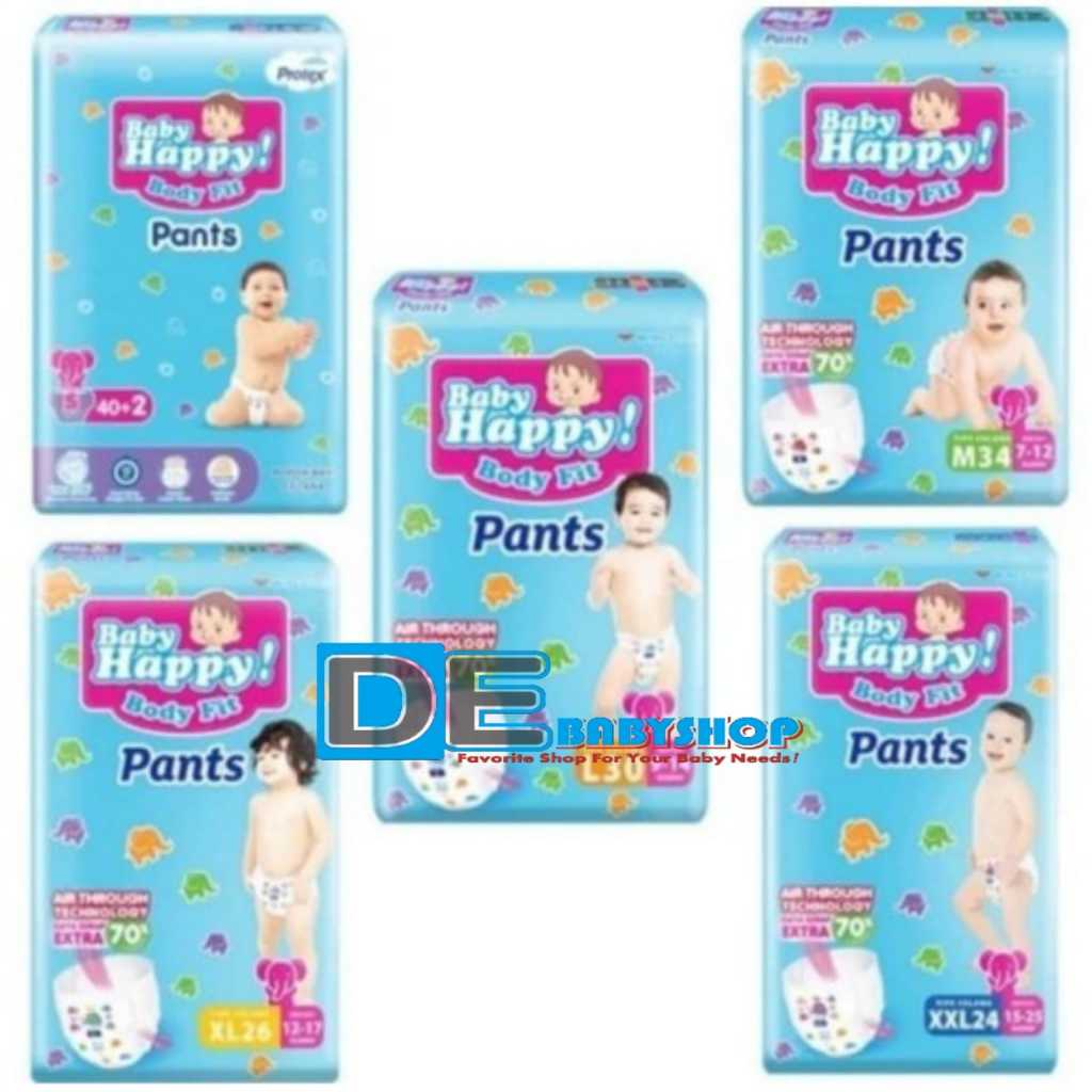 Jual Baby Happy Pants M32 / L28 / XL26 / XXL24 / S38+2 | Shopee Indonesia