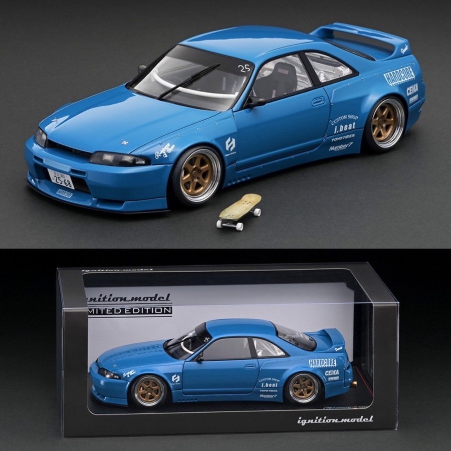Jual Ignition Model 1:18 PANDEM GT-R R33 (Blue with Skate Board ...