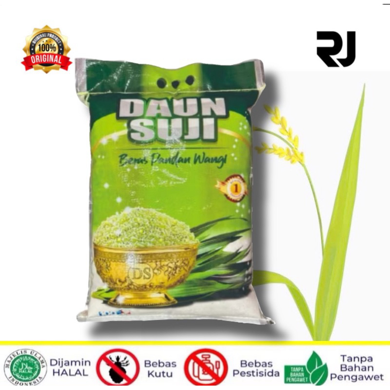 Jual RJ-BERAS CAP DAUN SUJI- 5kg,10kg &20kg | Shopee Indonesia