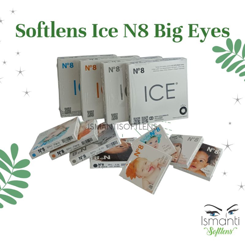 Jual SOFTLENS WARNA Ice N8 Big Eyes 16 mm Ukuran Normal s/d -10.00 ...