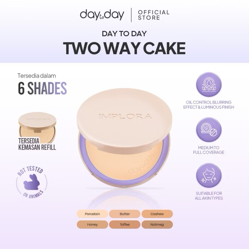 Jual [READY] Implora Day To Day Two Way Cake | Implora TWC | refill ...