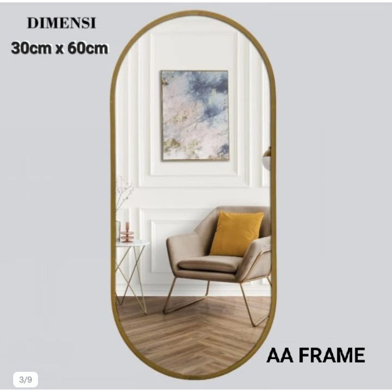 Jual [FREE PACKING KAYU] Cermin Oval Dinding Gantung Aeshtetic | Shopee ...