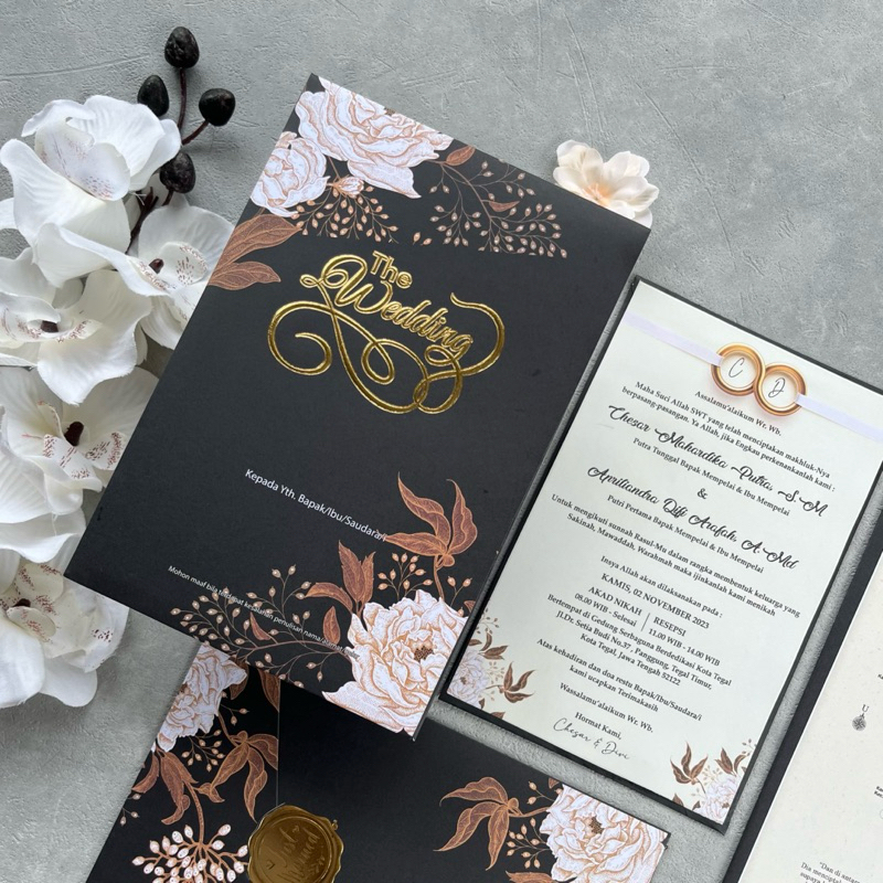 Jual Undangan hard cover undangan pernikahan cantik, elegan | Shopee ...