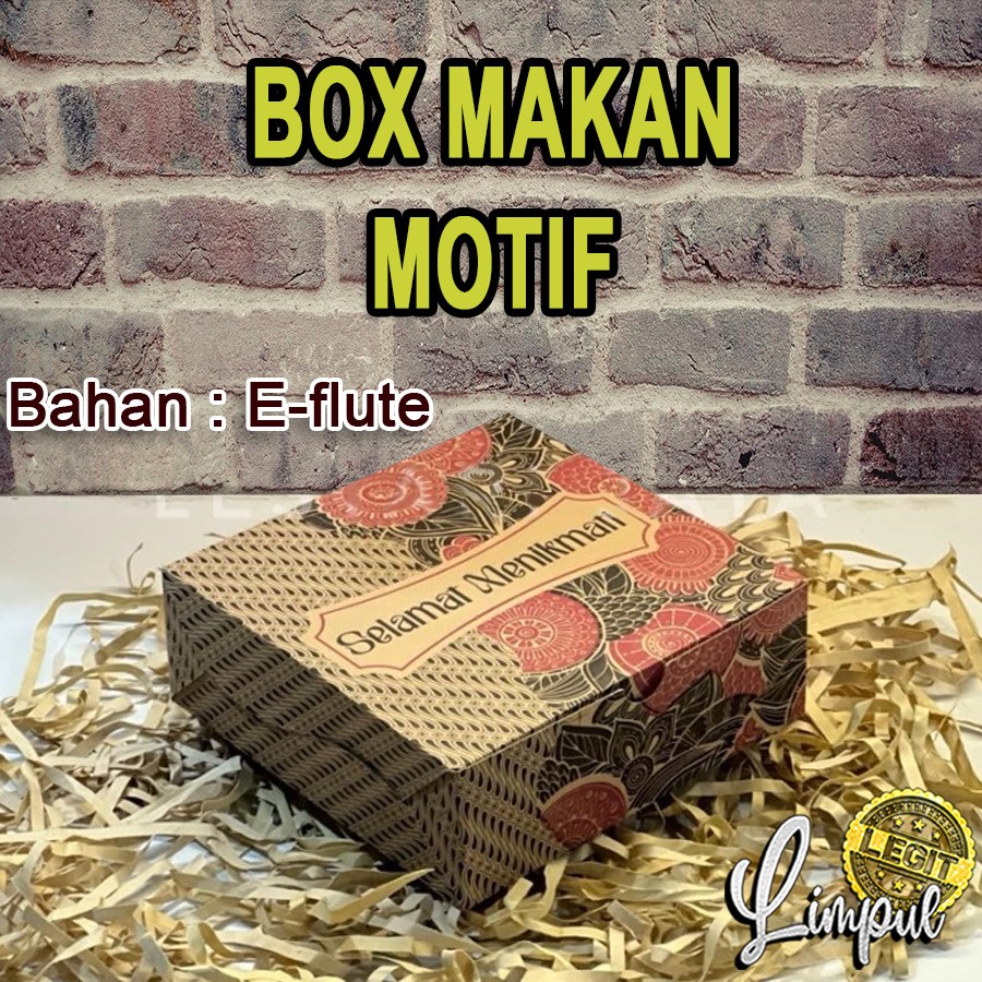 Jual Box Kardus F-Flute MOTIF Nasi Box Tebal / Dus Hajatan / Box Nasi ...