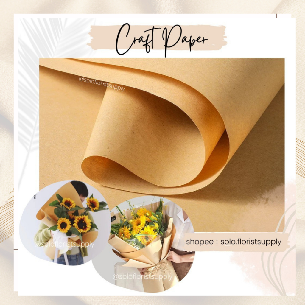 Jual IMPORT VINTAGE CRAFT PAPER KERTAS BUKET PEMBUNGKUS BUNGA HAND ...