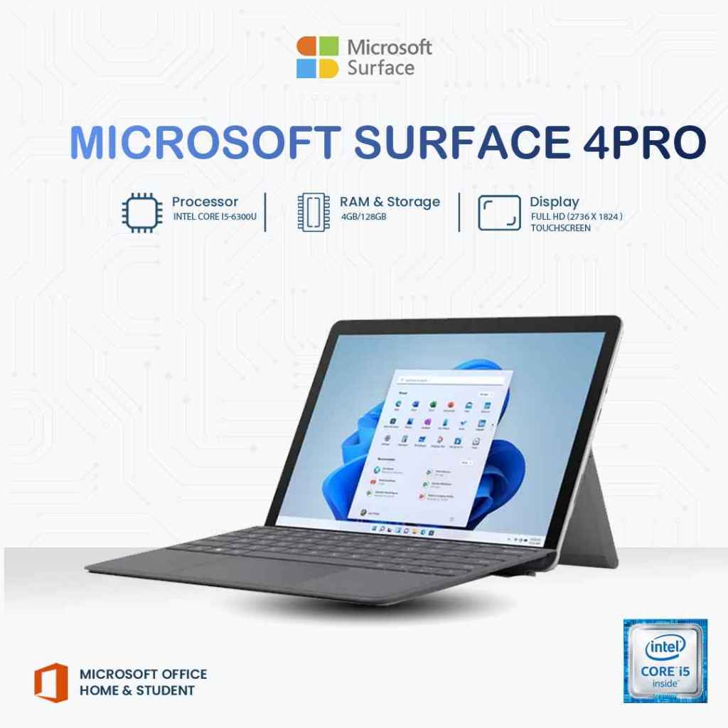 Jual Surface Pro 4 i5: Tablet 2-in-1 dengan Keyboard Lepas, Cocok untuk ...