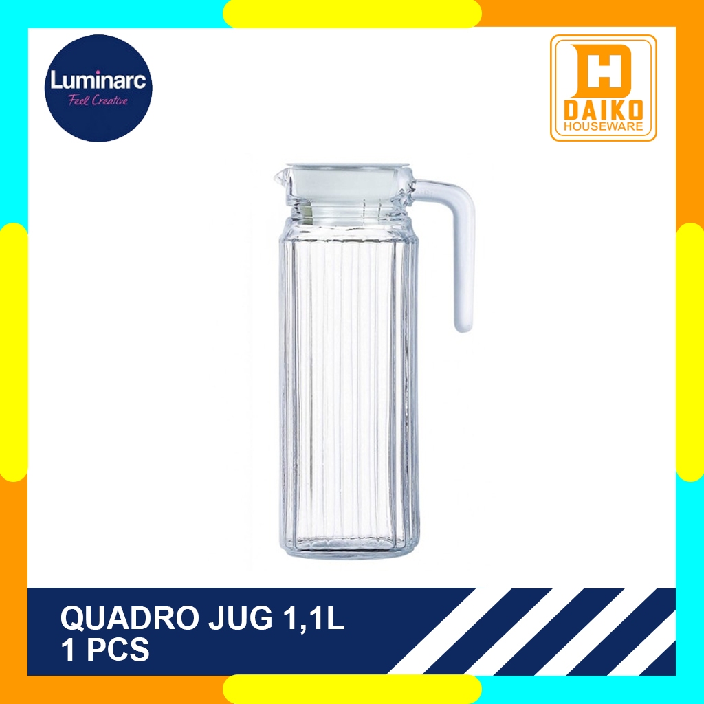 Jual Teko Kaca Luminarc Quadro Jug 1,1L Pitcher Air Minum Original ...